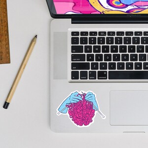 Brain Art Transparent Stickers- Notebook Human Anatomy Sticker-mental ...
