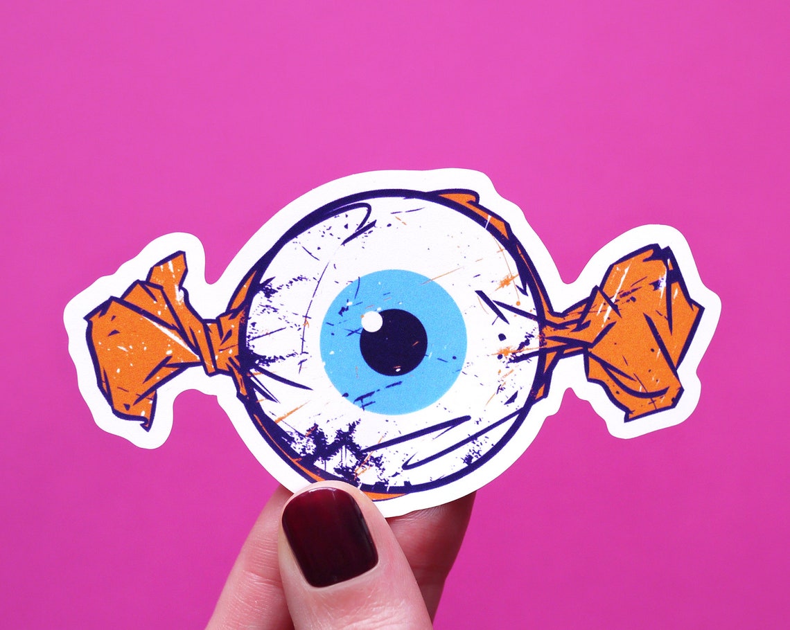 Eye Sticker Candy Phone Decal Notebook White Pop Art - Etsy