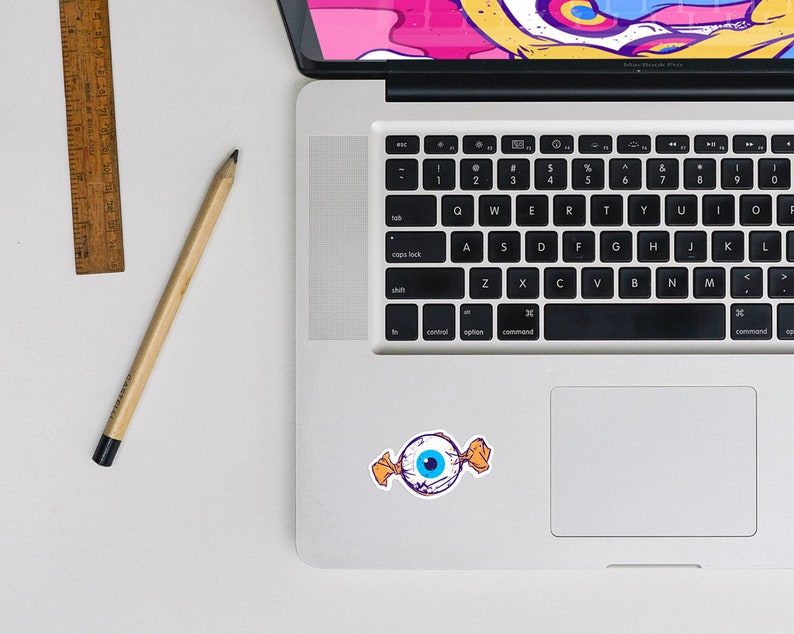 Eye Sticker Candy Phone Decal Notebook White Pop Art - Etsy