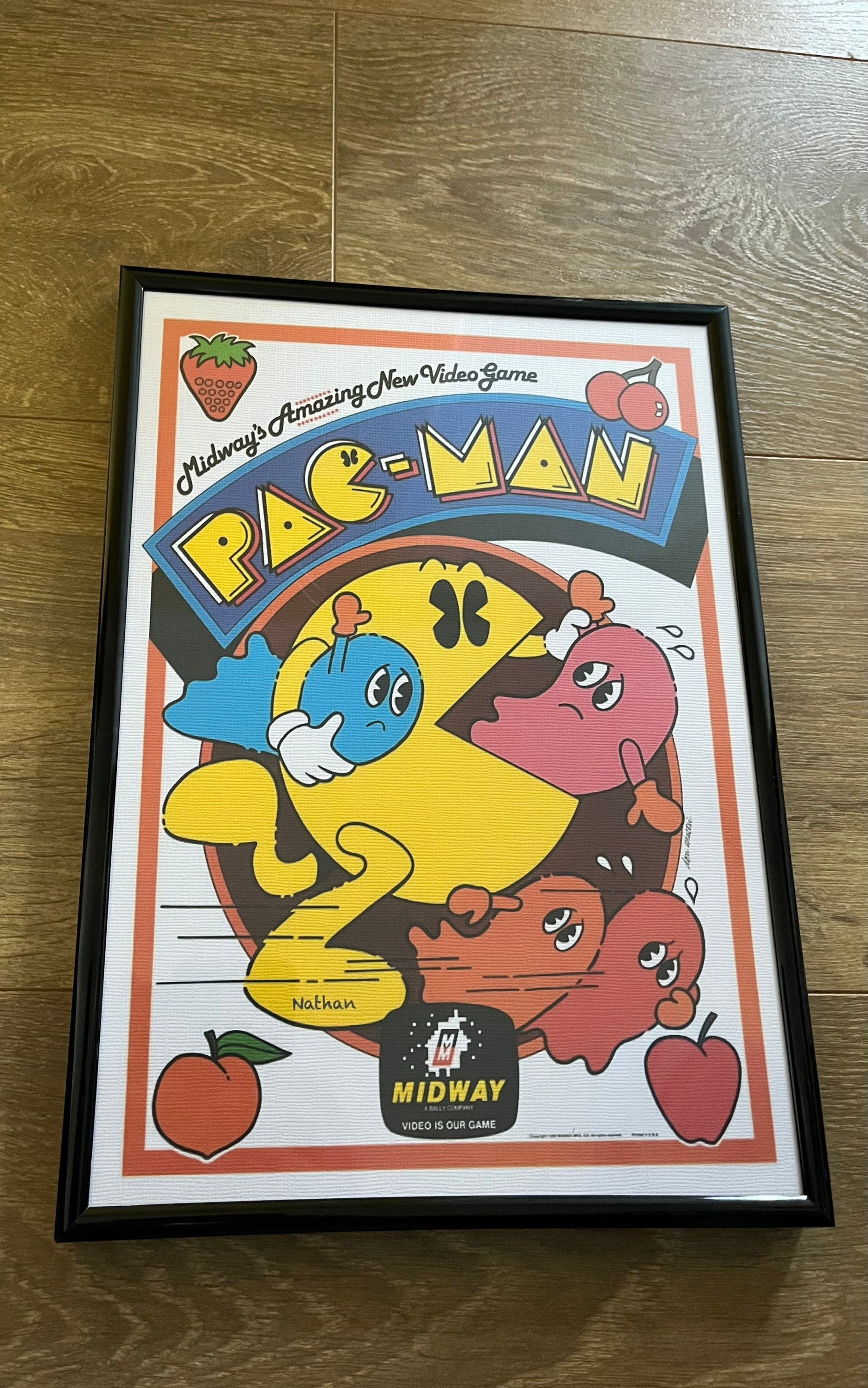 Personalised Retro Pac Man Wall Art Print - Etsy UK