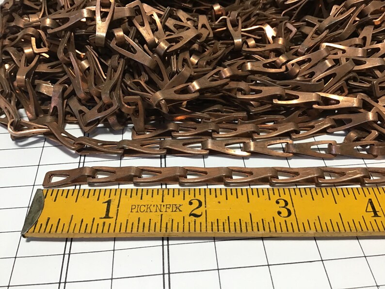 SASH CHAIN Coppered Steel Chain Sold by the Yard Cut to - Etsy