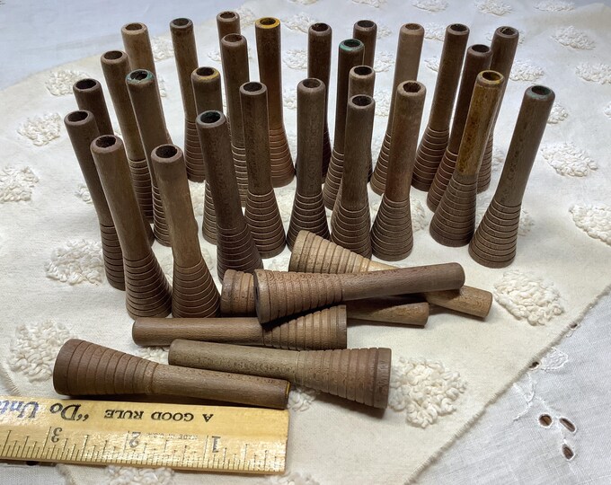 3 Vintage Mini Beehive Bobbins, 3” Long Bobbins, Wooden Spools - Etsy