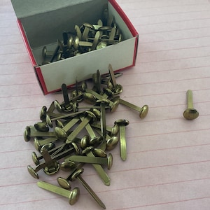 25 Vintage Brass Paper Fasteners, Swingline No. 3 Round Head Fasteners ...