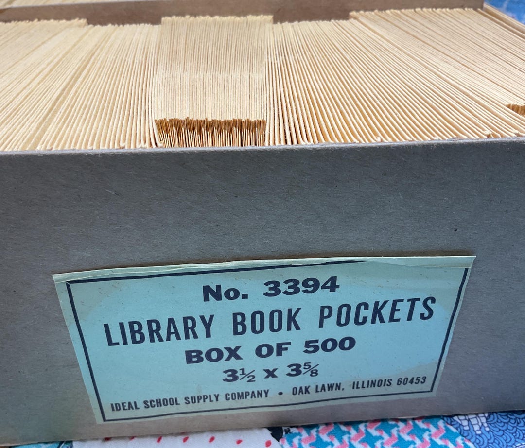 10 Vintage Library Card Book Pockets for Junk Journals, Scrapbooking ...