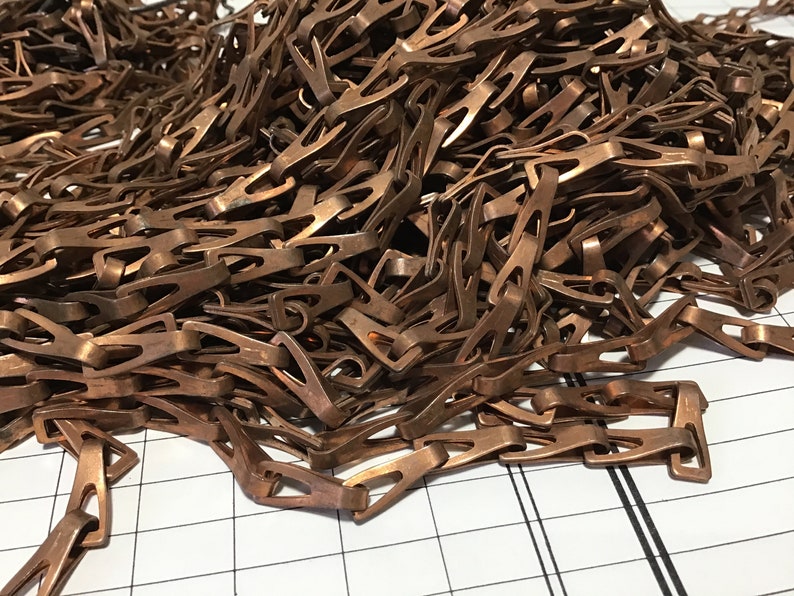 SASH CHAIN Coppered Steel Chain Sold by the Yard Cut to - Etsy