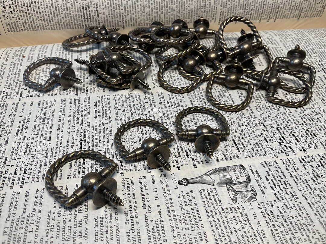 3 Brass Picture Ring Hangers Hooks, Screw Rings - Etsy