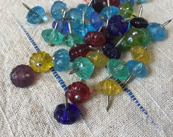 Glass Push Pins - Etsy