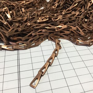 SASH CHAIN Coppered Steel Chain Sold by the Yard Cut to - Etsy