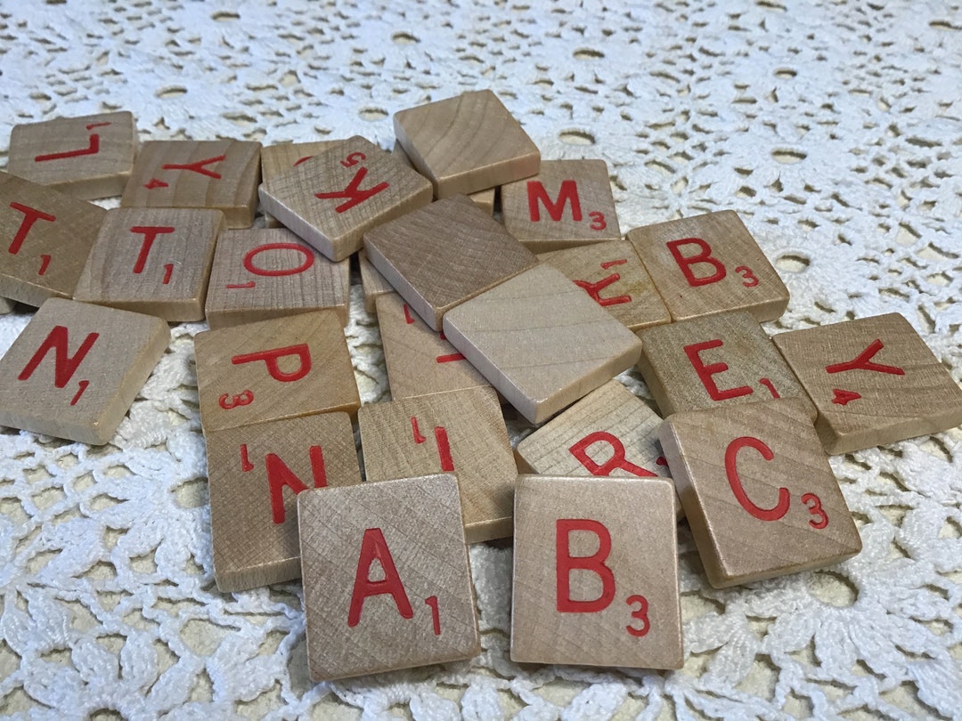 Vintage Red Scrabble Anagram Letter Tiles, Sold Singly, Your Letter ...