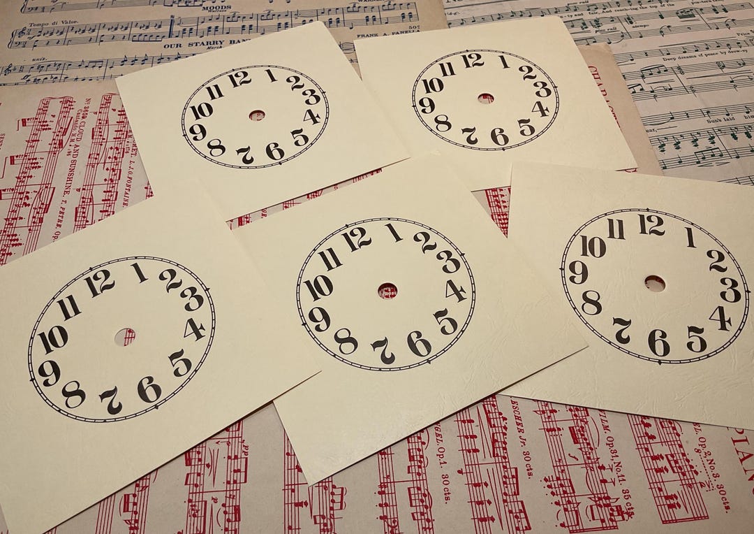 Paper Clock Faces for Junk Journals - Etsy