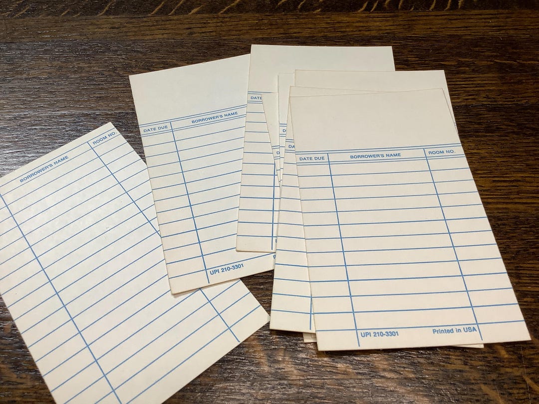 10 Vintage Library Cards for Junk Journals, Scrapbooking and Paper ...