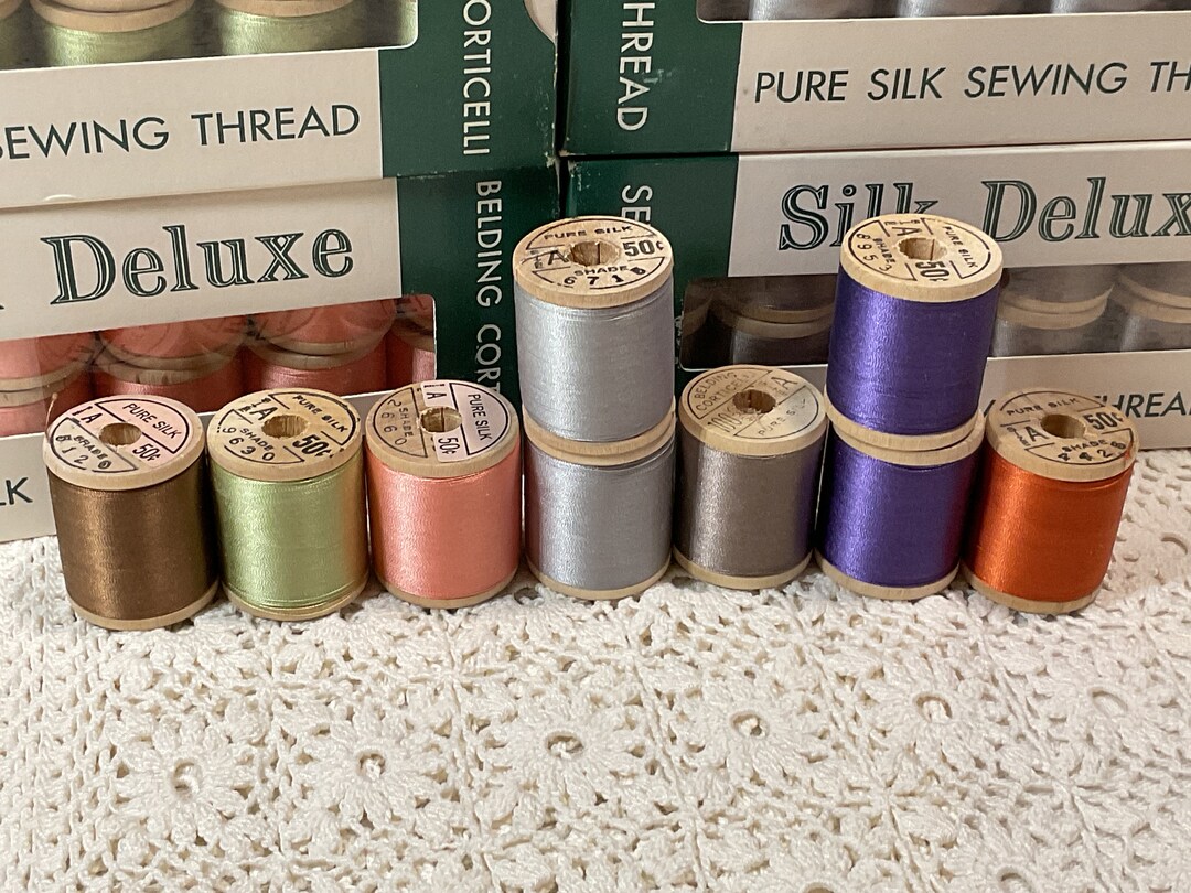 1 Spool of Silk Sewing Thread, Belding Corticelli, Your Color Choice - Etsy