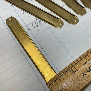 6 Brass File Drawer Label Holders - Etsy