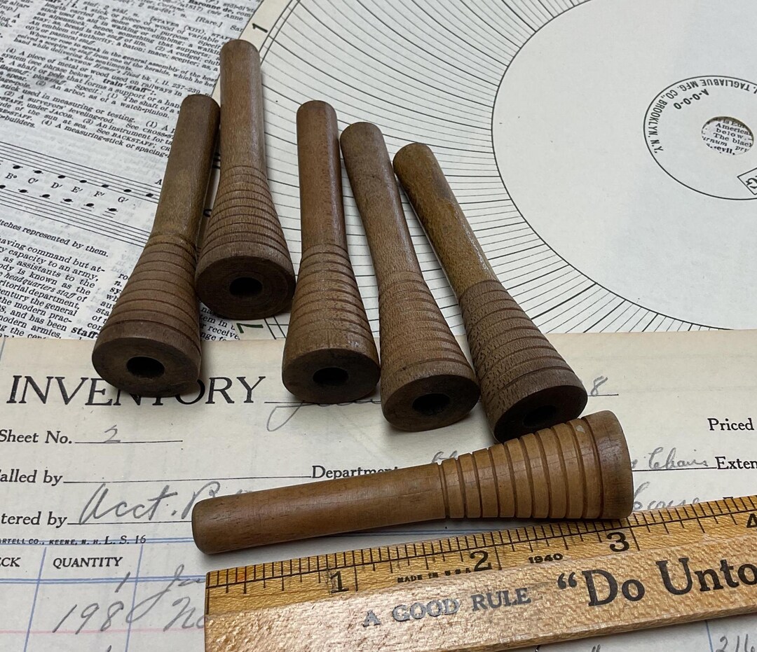 6 Wooden Spools, Mini Beehive Bobbins, Textile Bobbins - Etsy