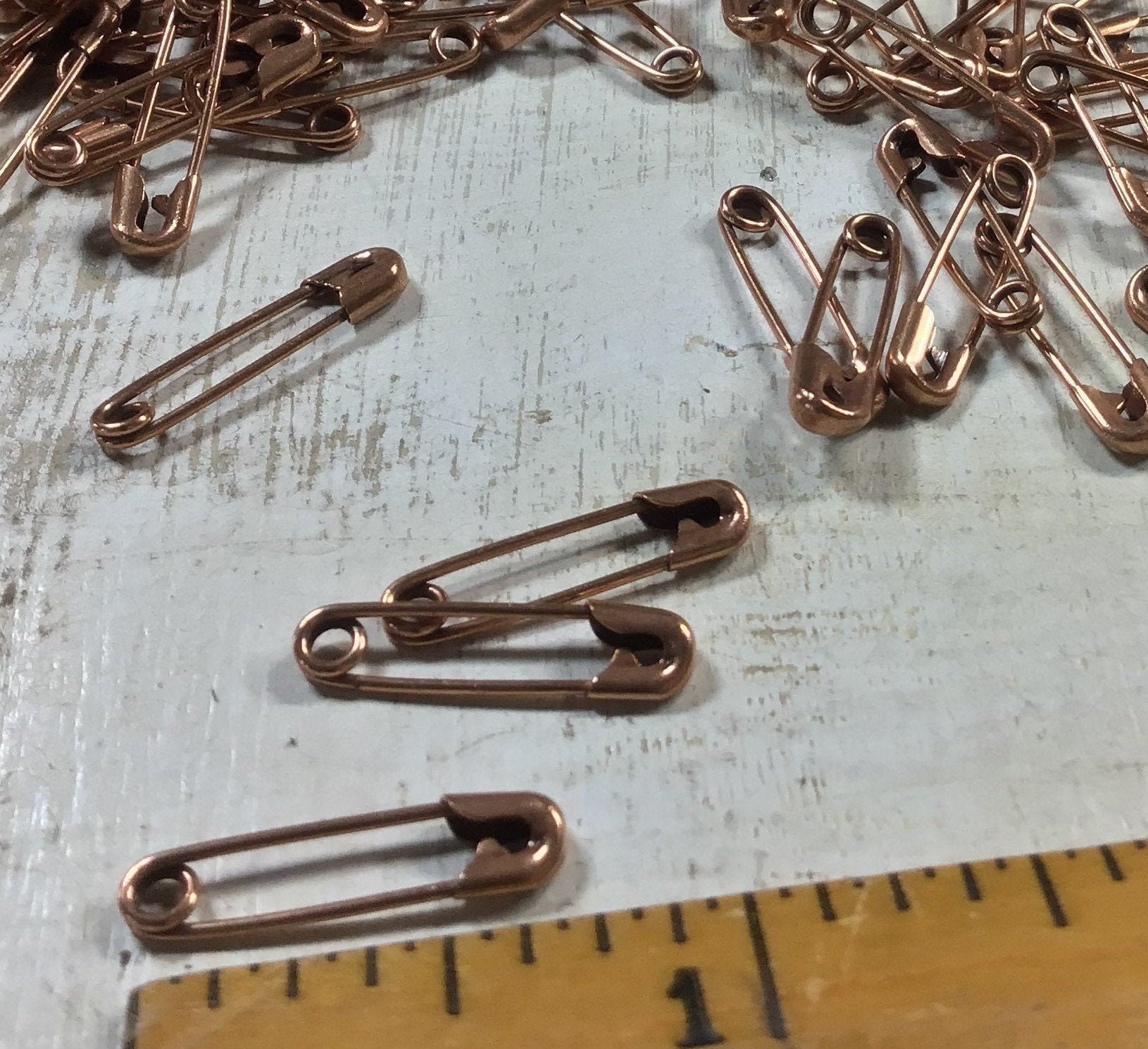 50 Safety Pins Copper Enameled 3/4 Pins 00 | Etsy