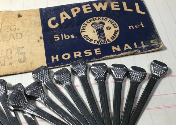 10 Horse Shoe Nails 5 NOS Capewell No Hardware Home & Living etna.com.pe
