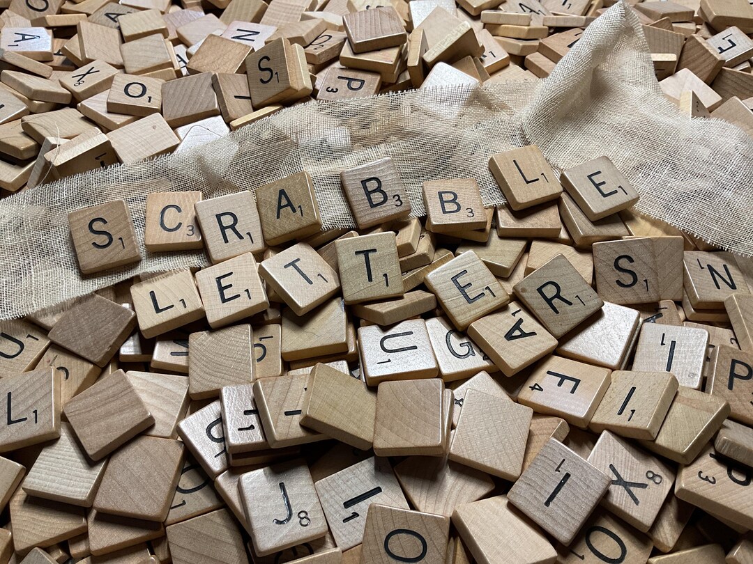 100 Vintage Scrabble Letters Lot, A Mixed Random Assortment for ...