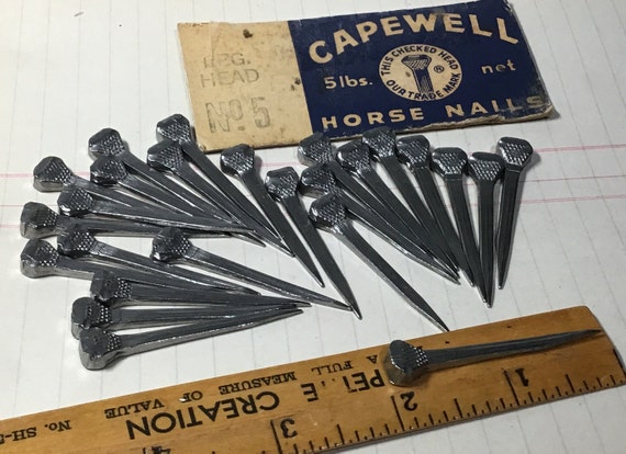 10 Horse Shoe Nails 5 NOS Capewell No Hardware Home & Living etna.com.pe