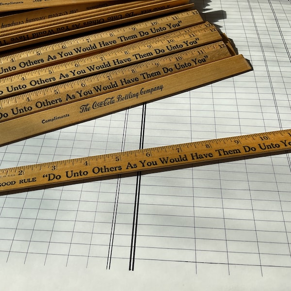 Vintage Wooden Ruler - Etsy