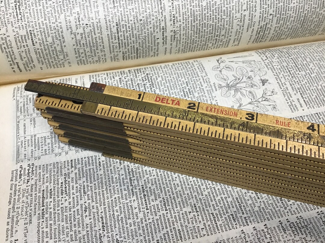 Vintage Delta Folding Ruler With Brass Extension - Etsy