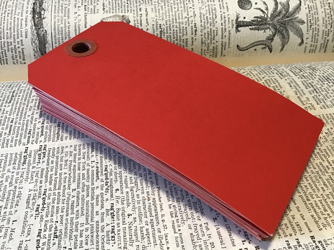 25 Large Vintage Red Shipping Tags, New Old Stock, Unstrung - Etsy