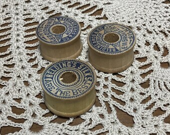 Antique Flat Wooden Spools - Etsy