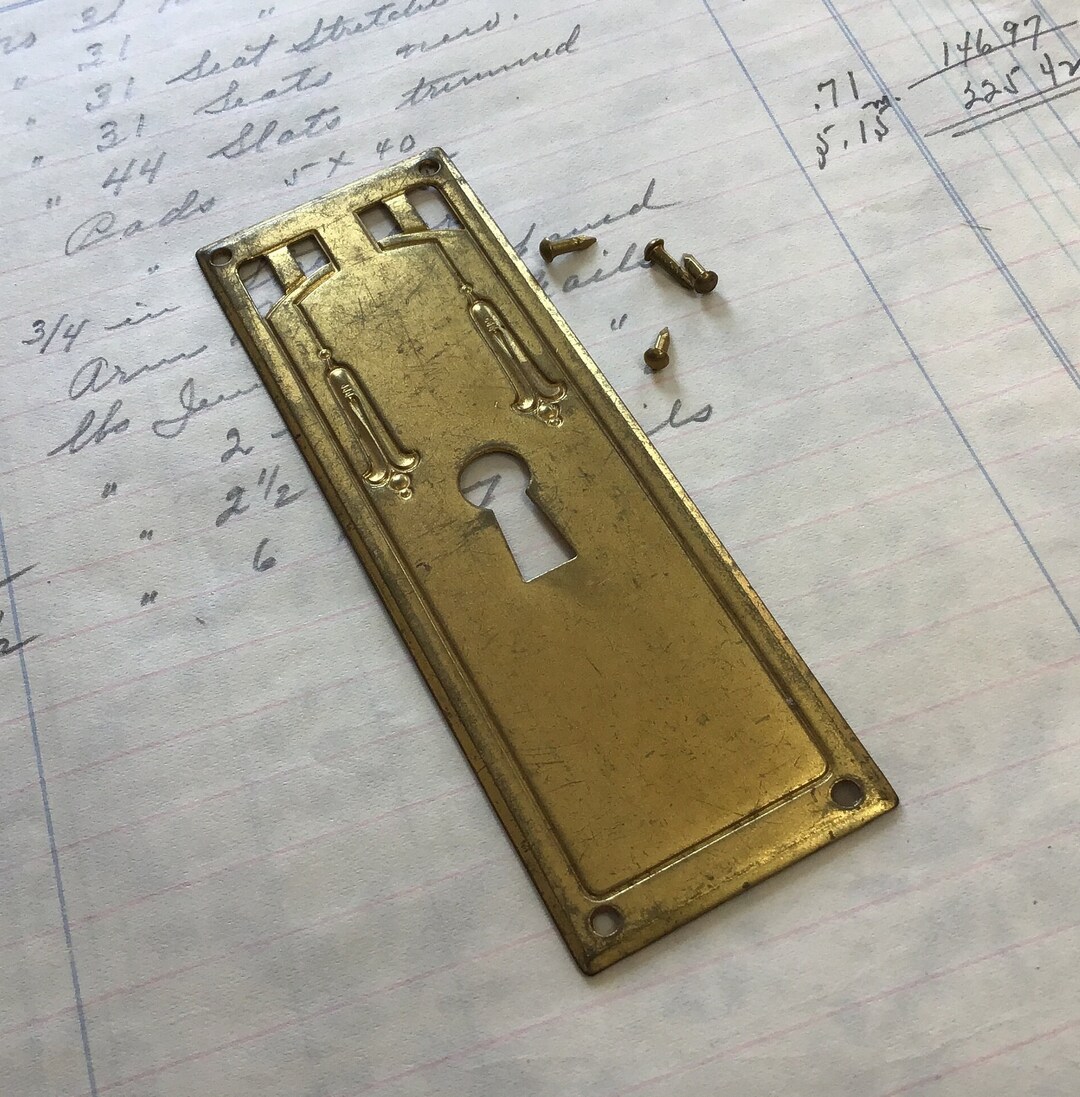 Small Brass Escutcheon Keyhole Plate - Etsy