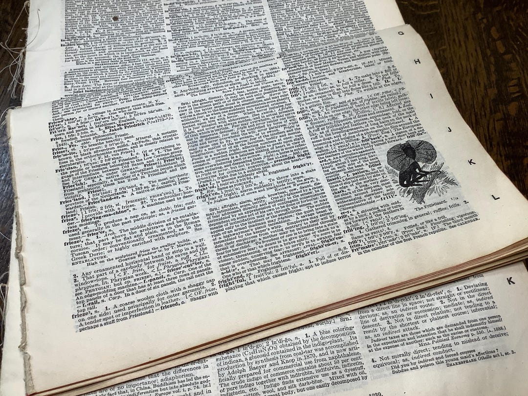 10 Pages of Vintage Dictionary Paper, Folded - Etsy