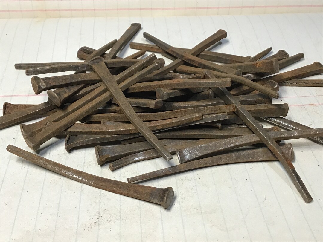 50 Bent & Rusty Nails 2 3/4” Long, Rusty Patina - Etsy