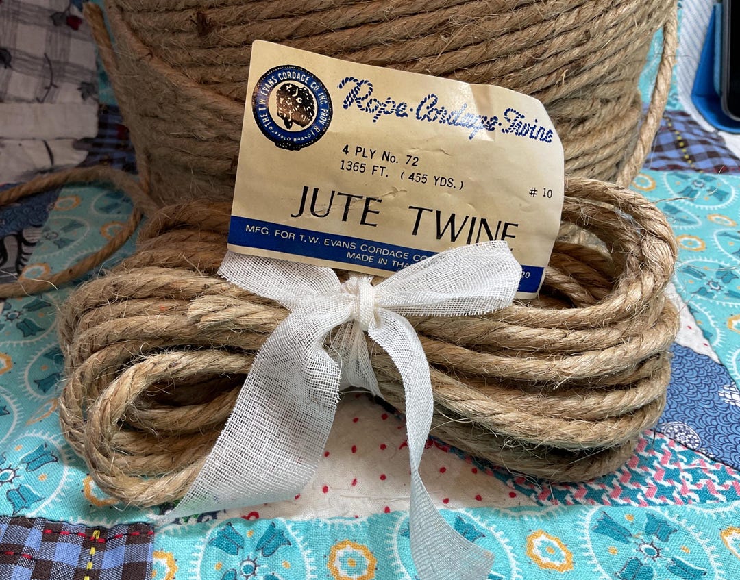5 Yards Vintage Jute Twine, NOS, 4 Ply No. 72, Chunky Jute Rope, Jute Cord, Package Tie - Etsy