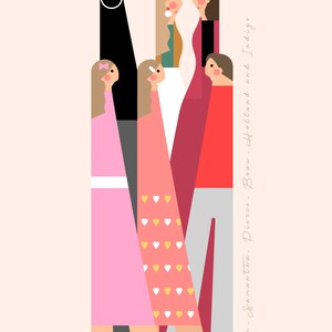 Retrato de dibujos animados personalizado de pareja como sentimental ...