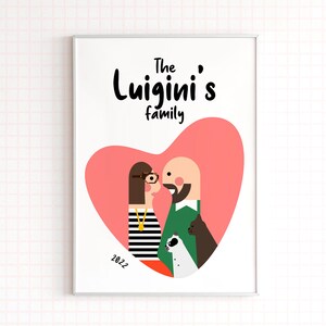 Custom Couple Portrait, Love Poster as Funny Valentines Gift for ...