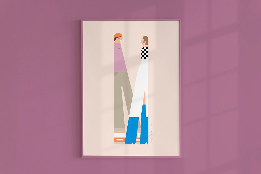 Retrato de dibujos animados personalizado de pareja como sentimental ...