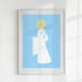 Angel Printable Poster - Modern Nursery Decor, Digital Download - Etsy