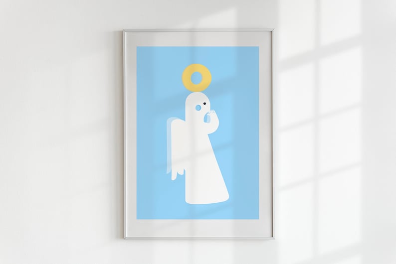 Angel Printable Poster - Modern Nursery Decor, Digital Download - Etsy