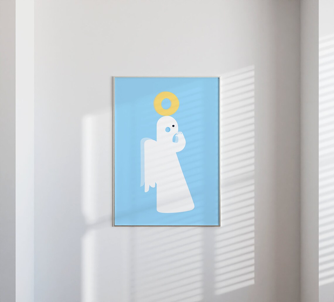 Angel Printable Poster - Modern Nursery Decor, Digital Download - Etsy