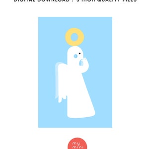 Angel Printable Poster - Modern Nursery Decor, Digital Download - Etsy