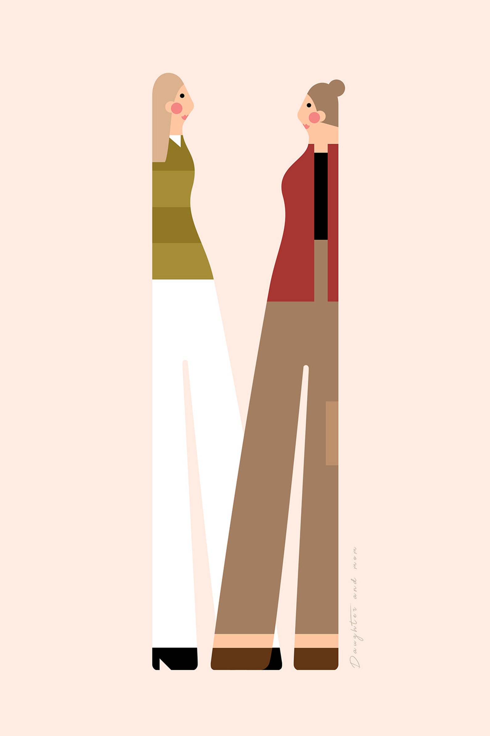 Customizable Couple Drawing as Cute Boyfriend, Husband, Partner Gift ...