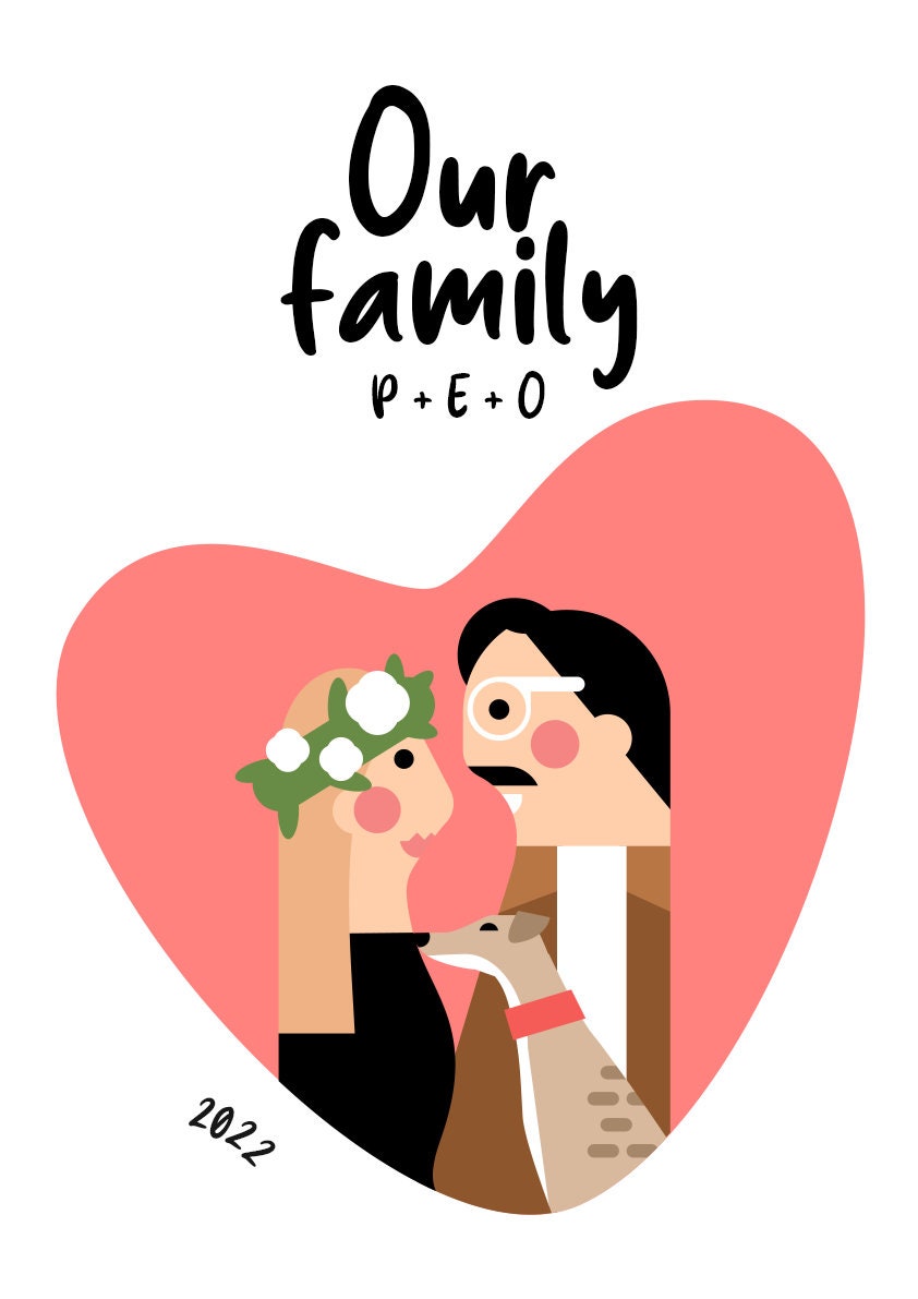 Custom Couple Portrait, Love Poster as Funny Valentines Gift for ...