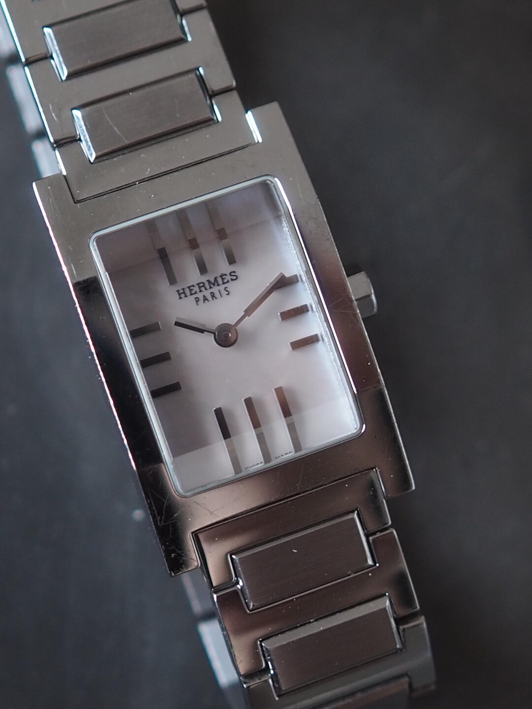 HERMES Tandem Watches Watch TA1.210 Silver Color Stainless Steel Shell ...