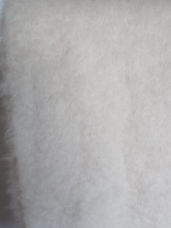 LOEWE Logo Mohair Stole Muffler Off White Vintage Aut… - Gem