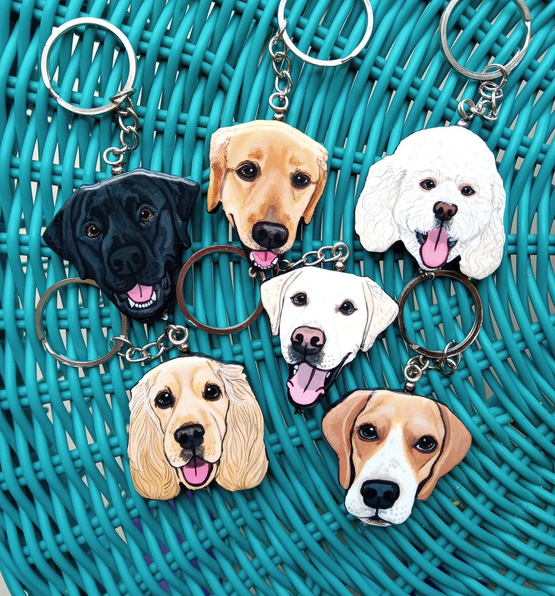 Custom Pet Keychain & Portrait - Etsy