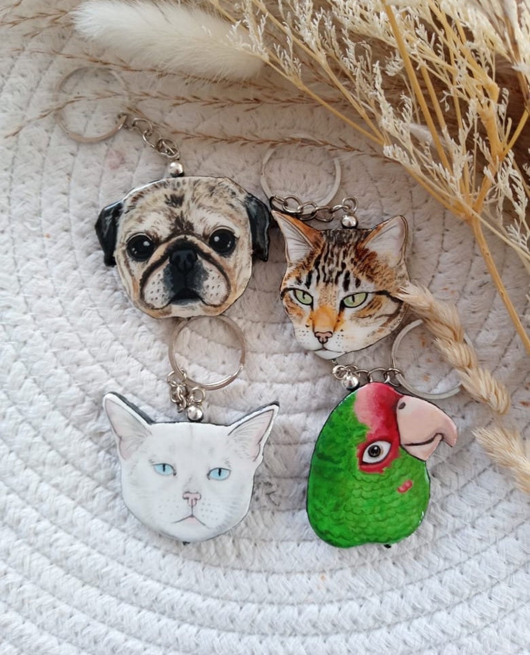 Custom Pet Keychain - Etsy