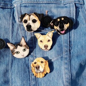 Custom Pet Pin dogs, Cats, Horses, Birds, Etc - Etsy