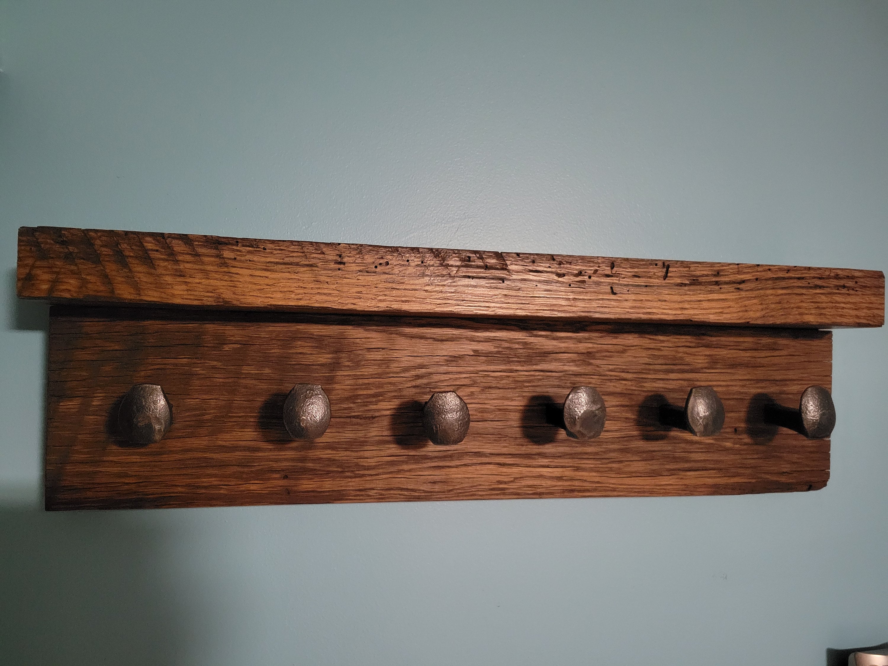 Rail Spike Barnwood Coat Rack Farmhouse Coat Rack Decor Coat Rack With ...