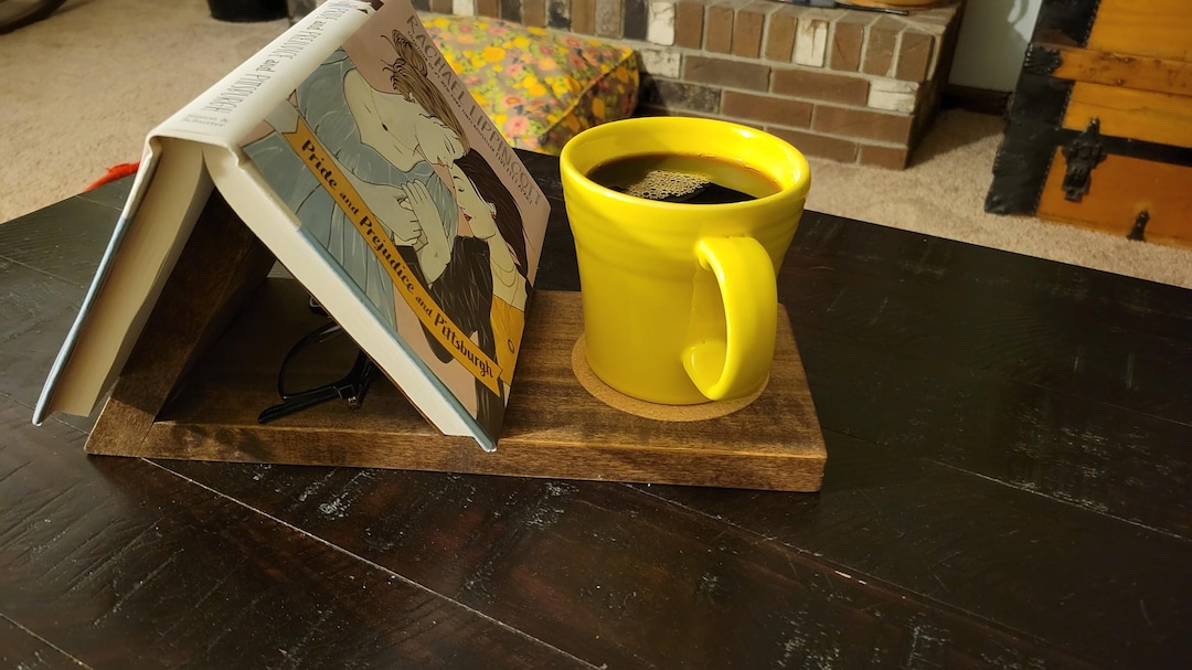 Poplar Wood Triangle Book Holder | Nightstand Book Rest - Etsy