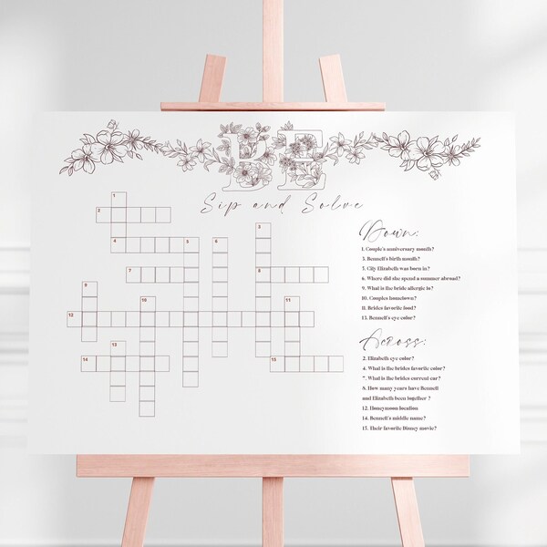 Sip and Solve Template - Etsy