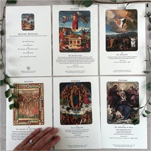 The Glorious Mysteries (mysteries of the Rosary Meditation Cards) - Etsy