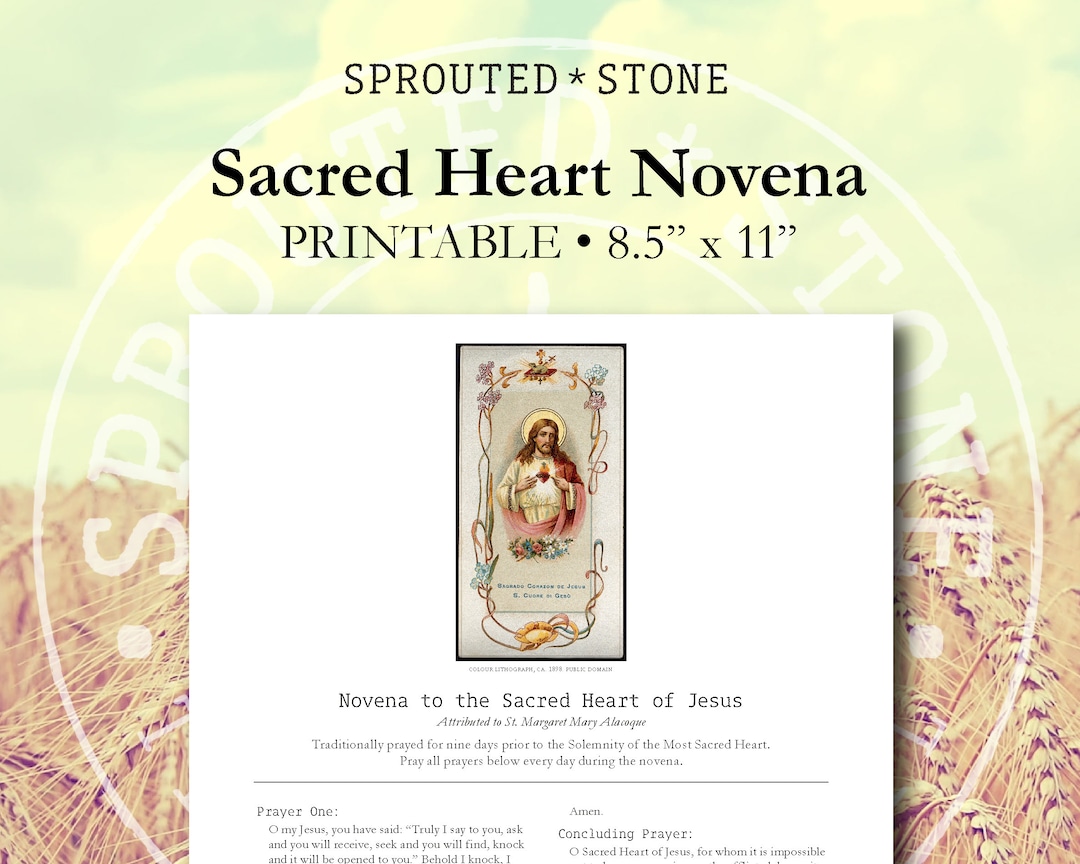 Novena to the Sacred Heart of Jesus - Etsy