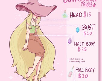 Art Commission Fully Rendered Art Digital - Etsy